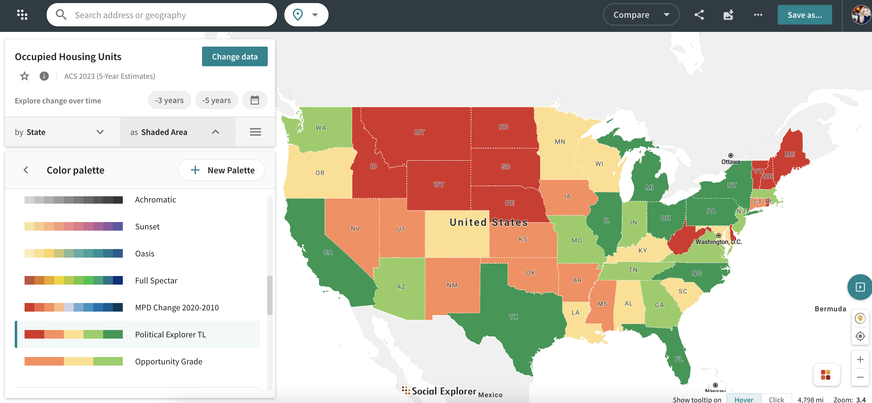 Choose a Color Palette – Social Explorer